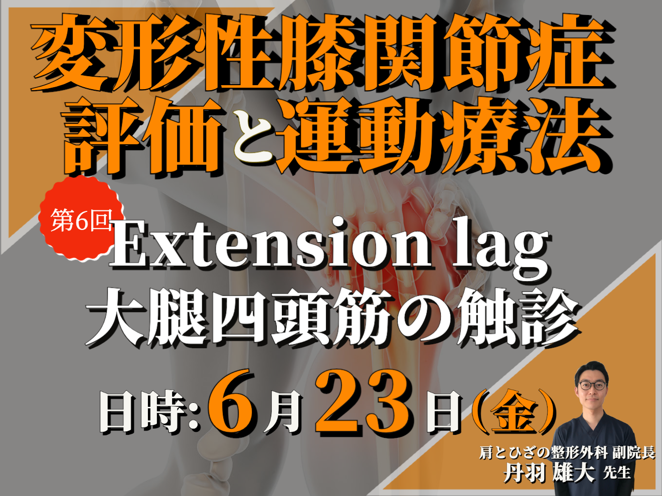 変形性膝関節症の評価と運動療法⑥extension 理学療法士・作業療法士・言語聴覚士の求人、セミナー情報なら【post】